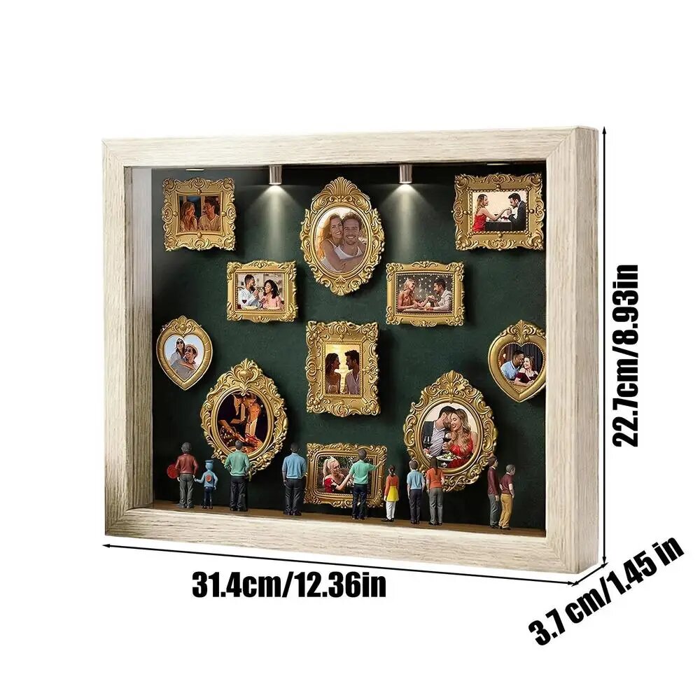 Миниатюрная фоторамка с подсветкой "Museum Silhouette Box", 11 штук