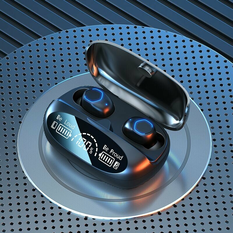 Наушники беспроводные с микрофоном QCY T1c, Bluetooth, USB, черный