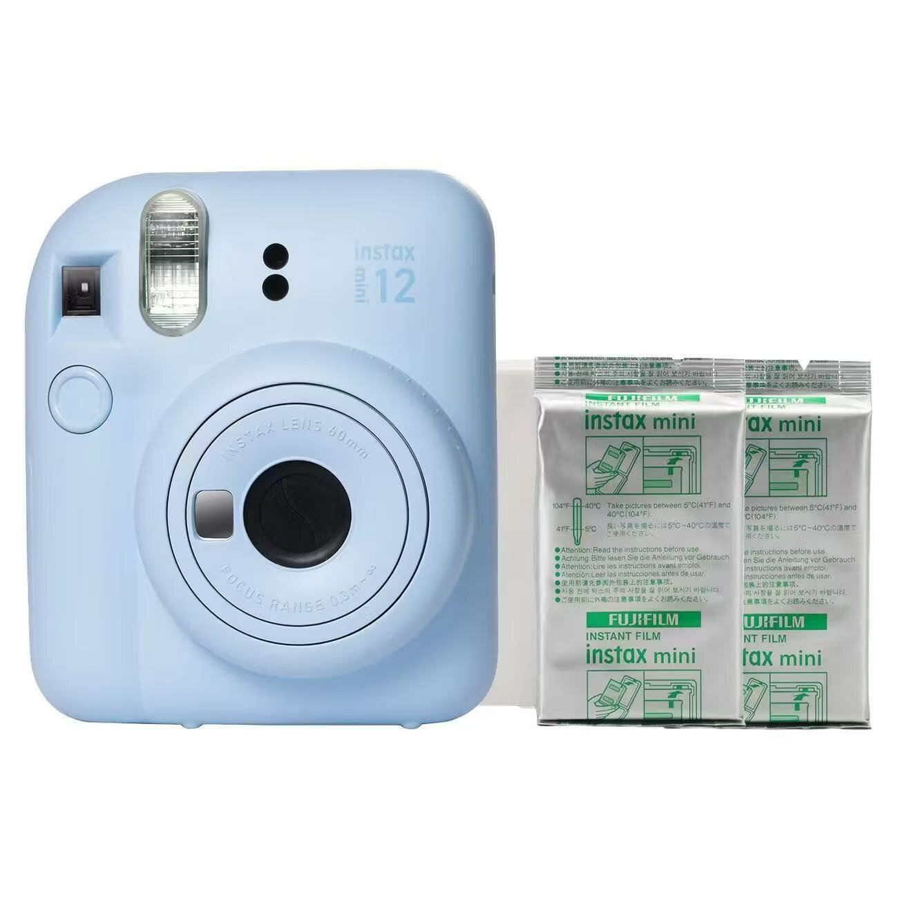 Фотоаппарат моментальной печати Fujifilm Instax Mini 12 Pastel Blue (В комплекте 20 листов фотобумаги)
