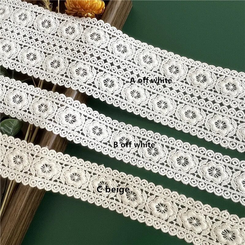Кружево хлопковое 3,5 см, цвет A off white