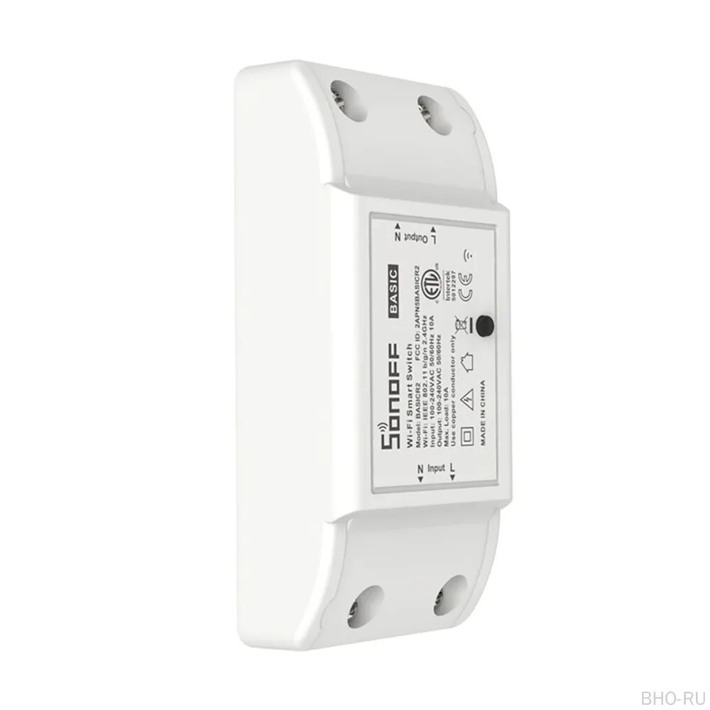 Модуль умного WiFi-выключателя Sonoff BasicR2 для самодельных мини-выключателей 1-го канала с приложением дистанционного управления, таймером, общими