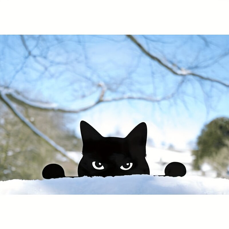 2D Flat, 1 шт. Плоская фигурка кошки для сада из полипропилена, выветренная кованая железная скульптура для украшения забора и двора, современный деревенский стиль, подарок для любителей кошек