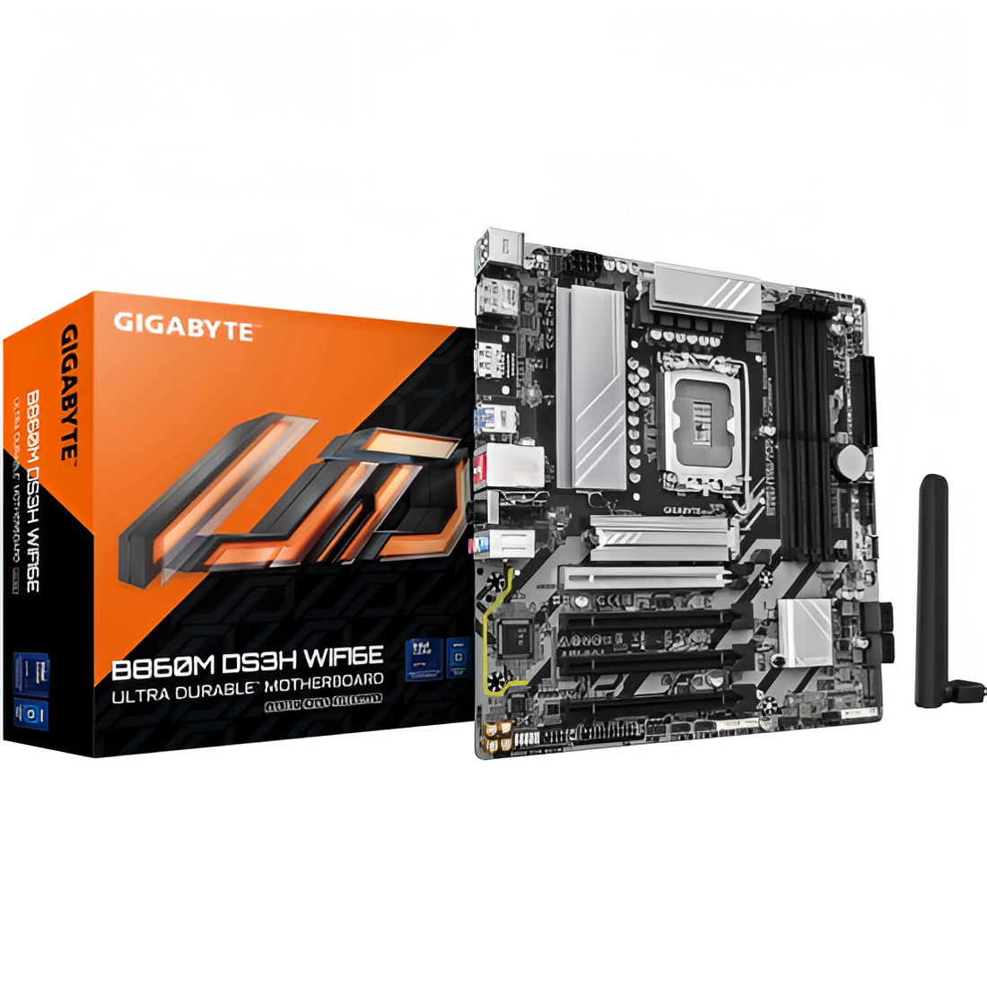 Материнская плата GIGABYTE B860M E GEN5 (LGA1851/B860/2xDDR5/PCI-Ex16/2xM.2/SB7.1/GLAN/DisplayPort/HDMI/mATX)