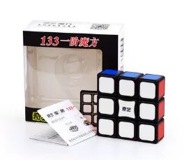 Qiyi 133 Черный Формоизменяющийся Головоломочный Куб для Снятия Стресса Детям