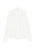 Рубашка PATRIZIA PEPE Jacquard-patterned poplin shirt, размер 42, бежевый/белый