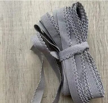 FINEFANTESYER Эластичный кружевной трим 10 м Серый, grey