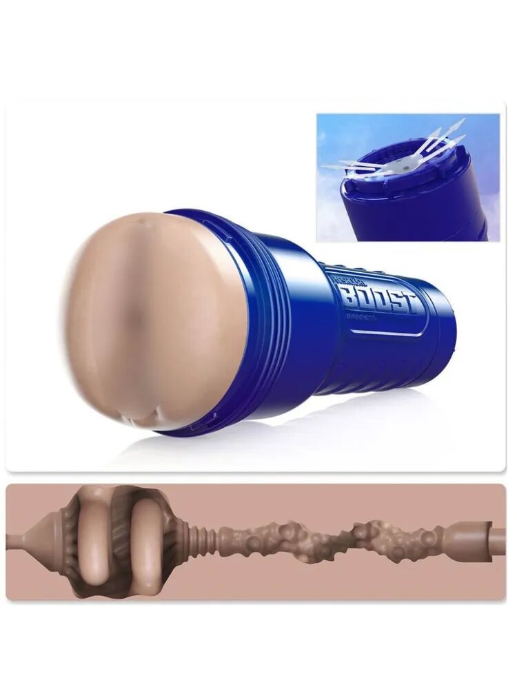 Мастурбатор мужской Fleshlight Boost Blast Female, телесный, анус, вакуумный, 24,8 см