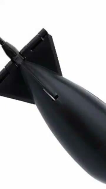Ракета для прикормки Spomb Midi Black аэродинамическая, 38 г, 200 мм, для карповой и фидерной ловли — фото 1