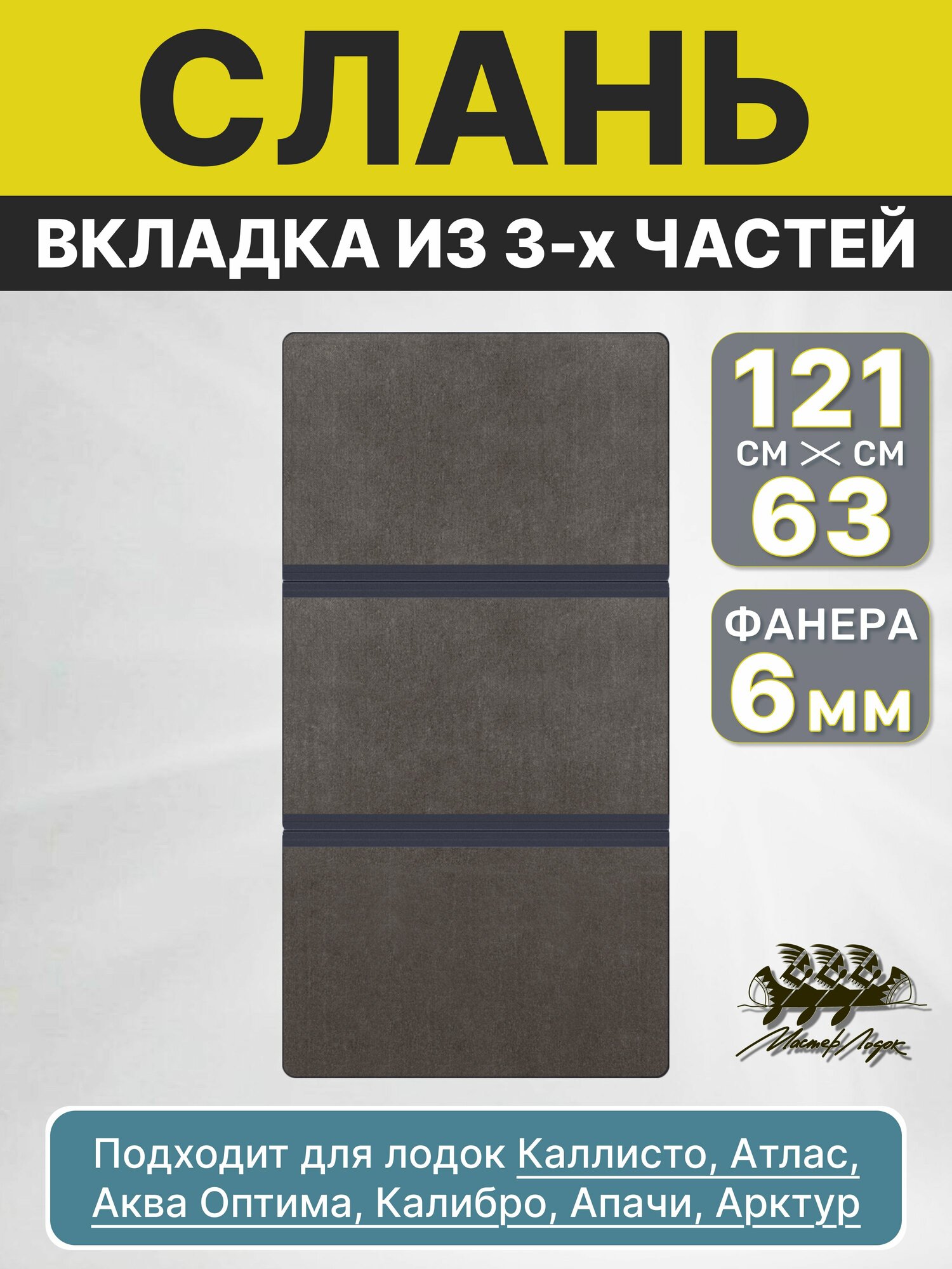 Слань для лодки пвх Каллисто 260, 280 (Вкладка) 3 части