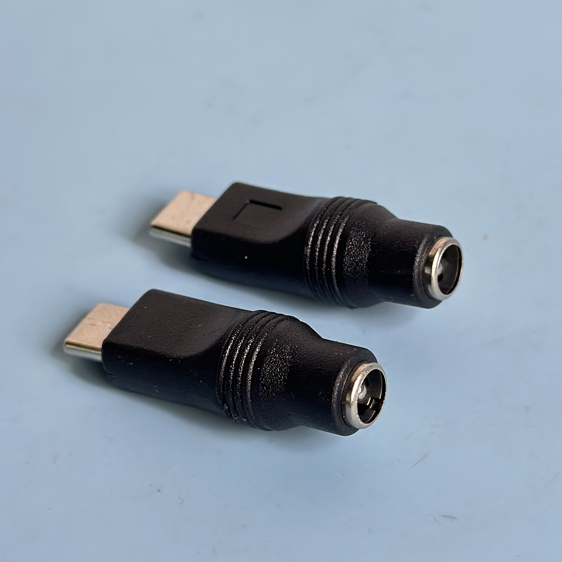 Переходник DC (мама) на Type-C (папа) 2.1*5.5 мм, черный, 2 шт.