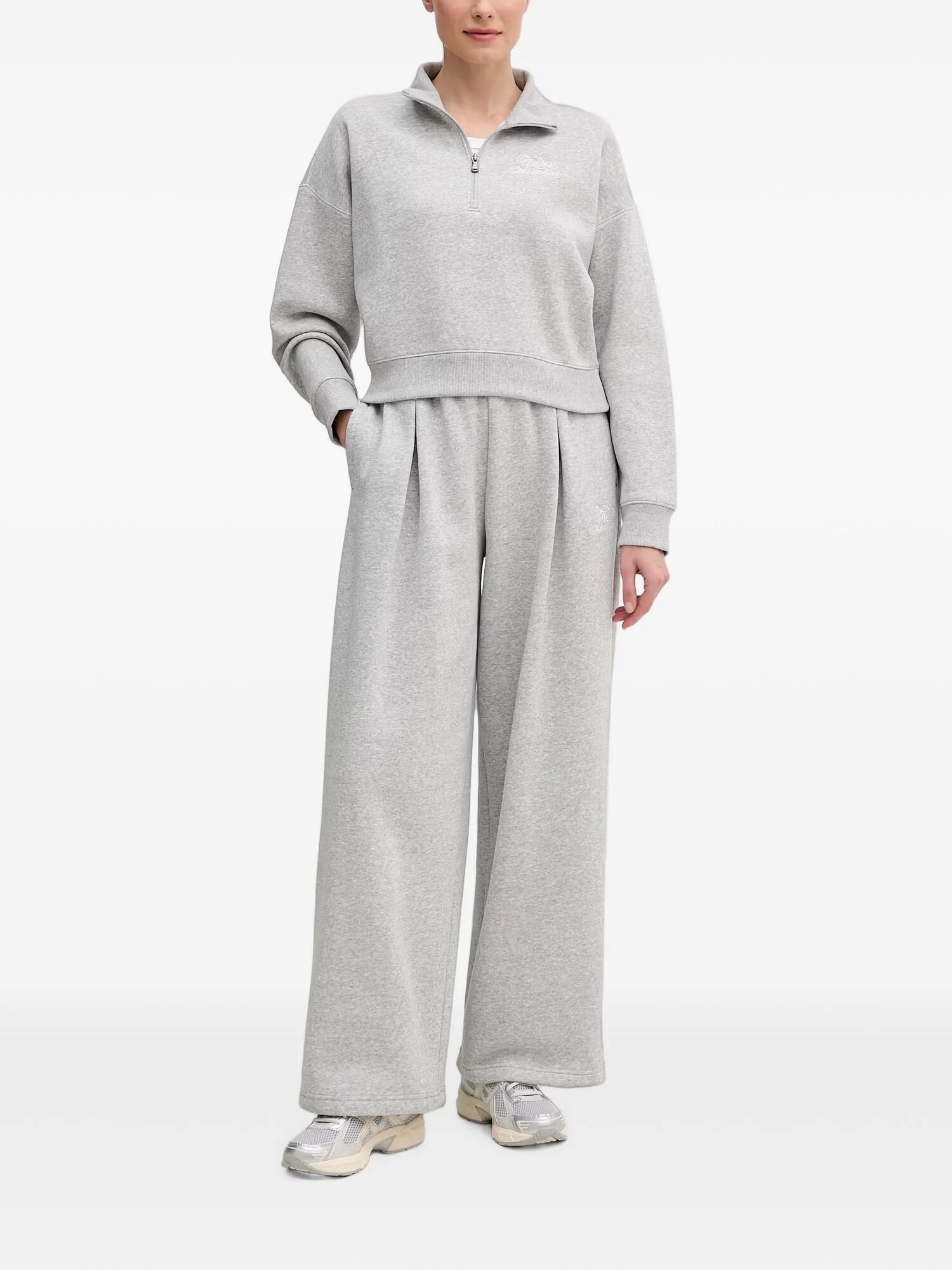 Свитер Under Armour UA Rival Script quarter-zip cropped sweater, размер XS — фото 1