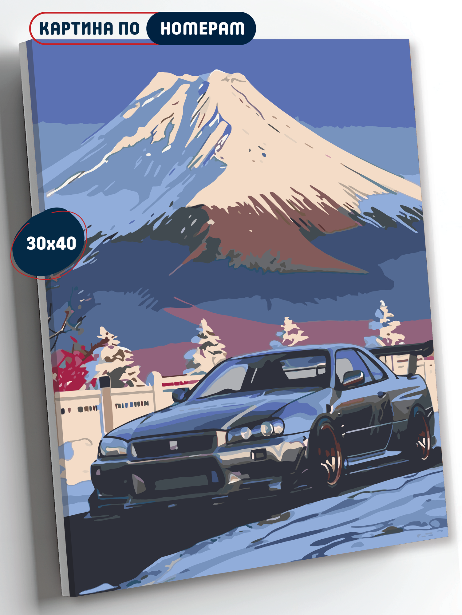 Картина по номерам " Nissan Skyline №1", Холст на подрамнике 30х40