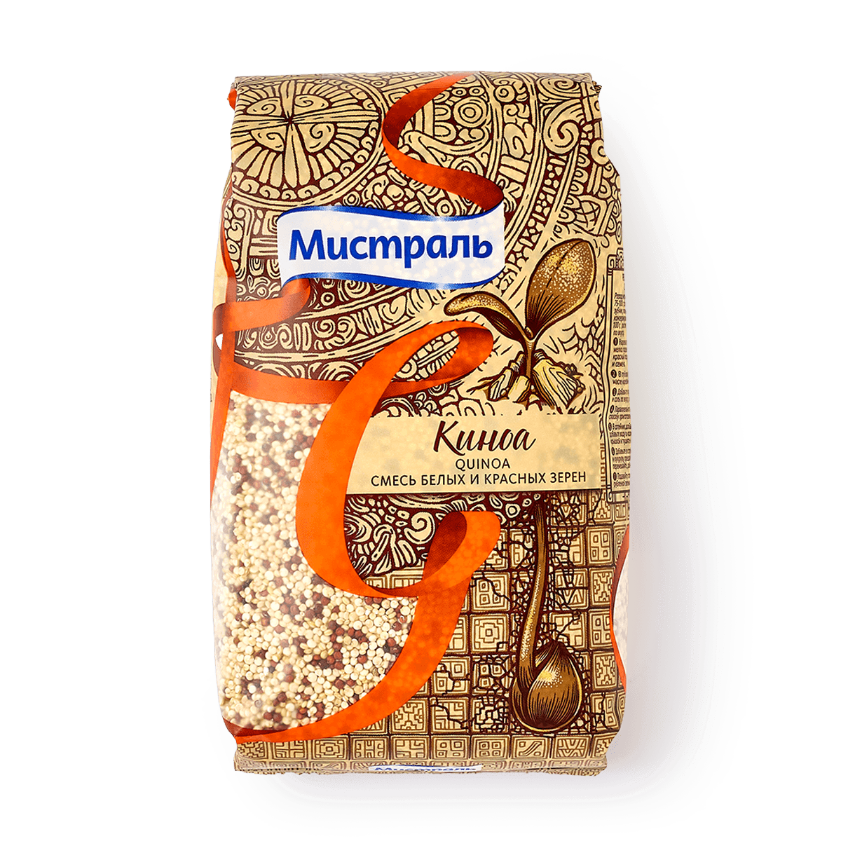 Киноа "Мистраль", смесь белых и красных зерен, в мягкой упаковке, 500 г