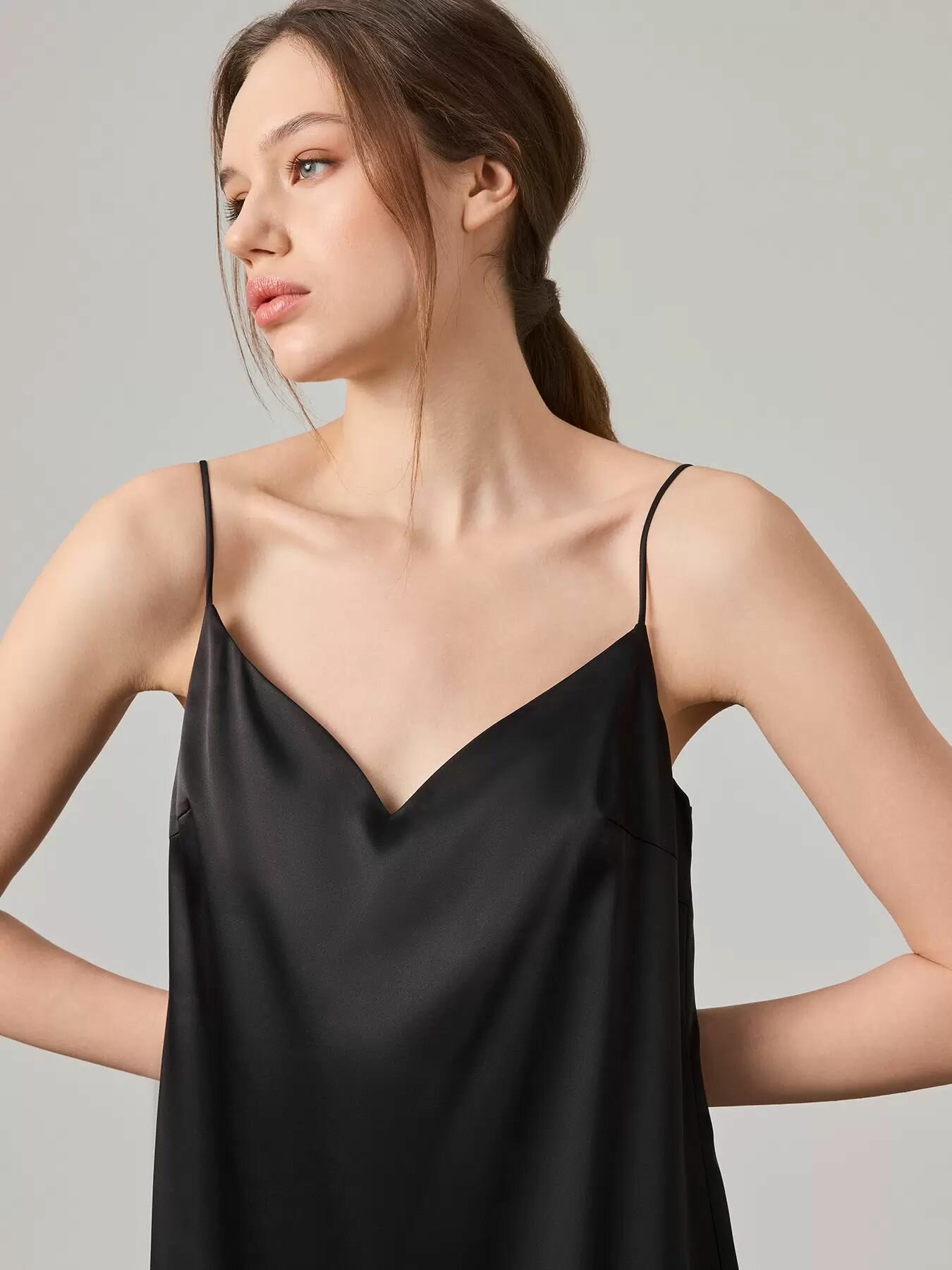 Платье JUST CLOTHES Весна-лето 2025, размер 48, черный — фото 1