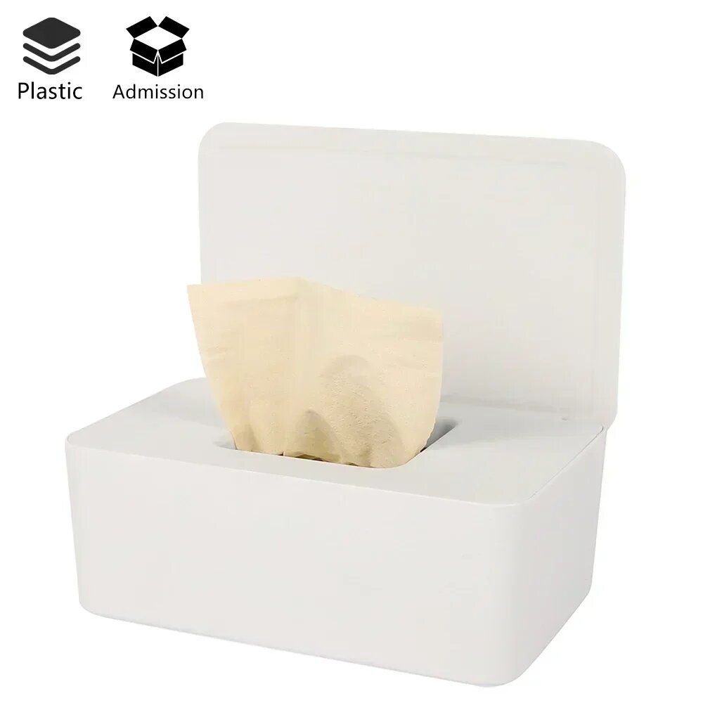 Пылезащитная коробка для влажных салфеток Белый, White