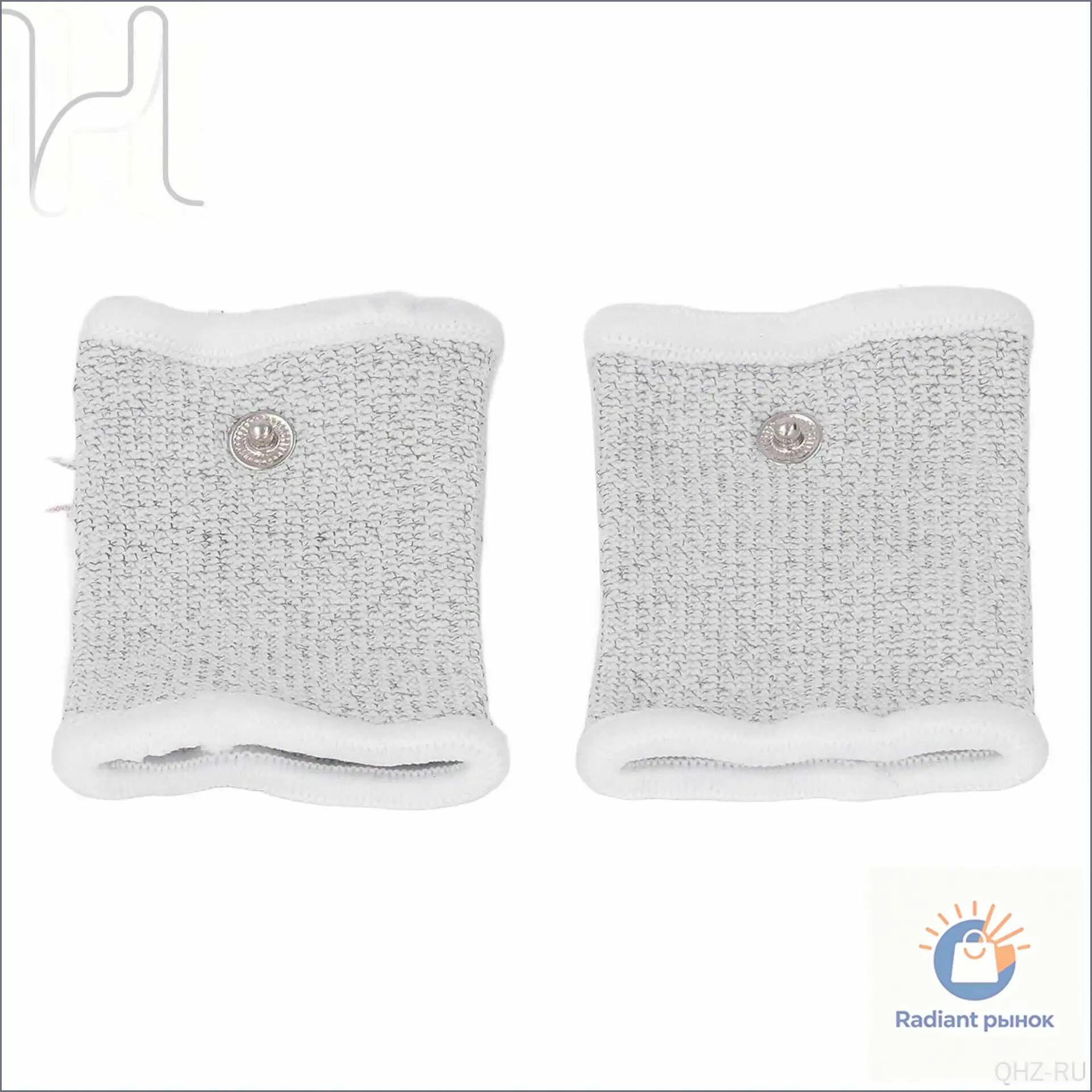 2pcs Рукавица для пениса с проводящим эффектом из серебряного волокна, Размер приблизительно 8 x 5.5 см, Электропроводящая мужская одежда, Кондуктивный чехол для пениса с током