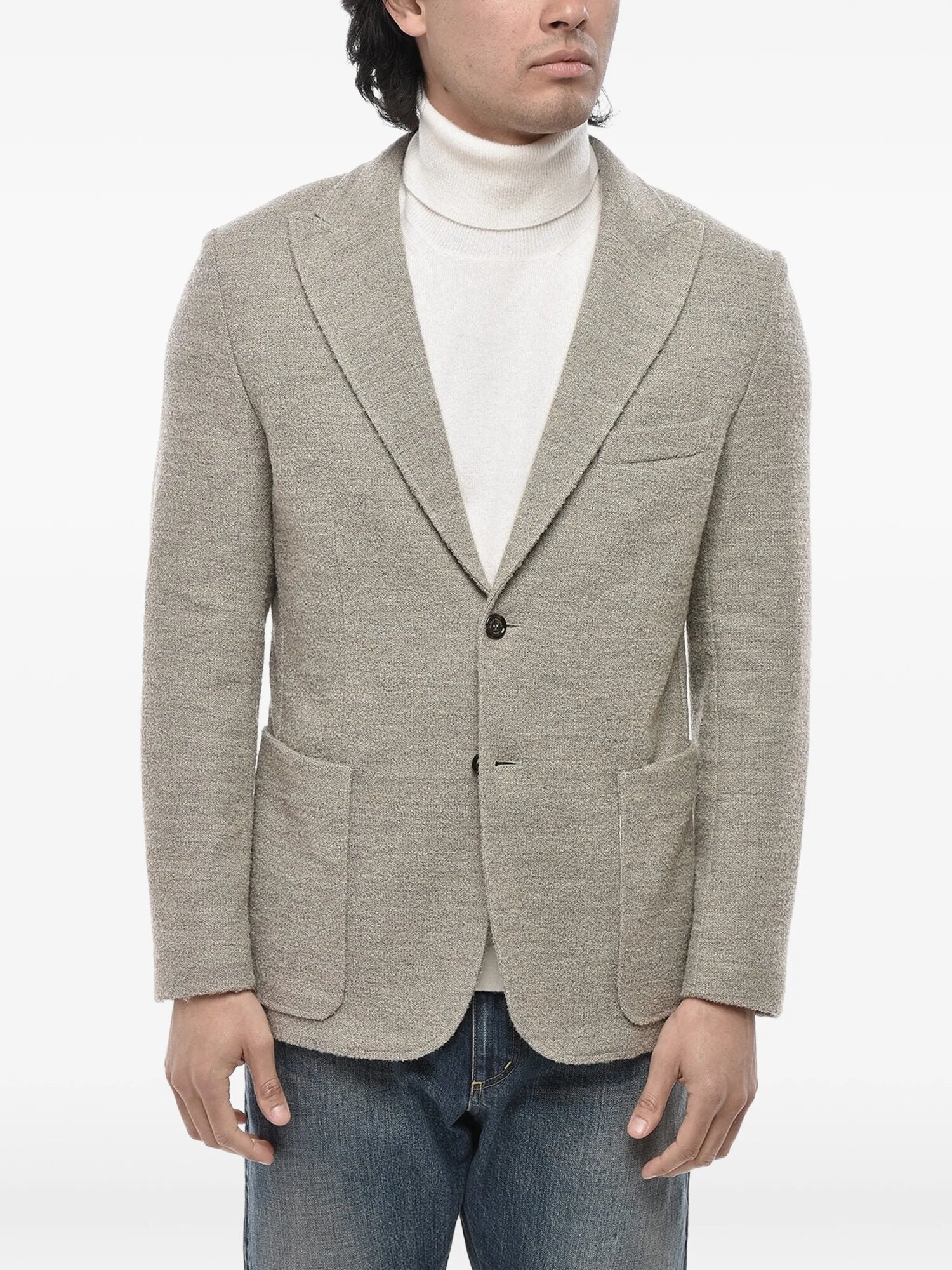 Пиджак Bouclé patch-pocket blazer
