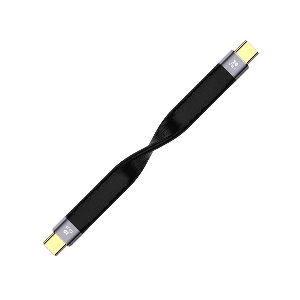Короткий кабель USB3.1 10 Гбит/с, 13 см, PD 100 Вт, USB-C адаптер-конвертер OTG, кабель USB4 20 Гбит/с для SSD и внешних аккумуляторов