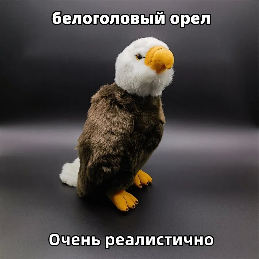 Реалистичная мягкая плюшевая игрушка белоголовый орел, орлан