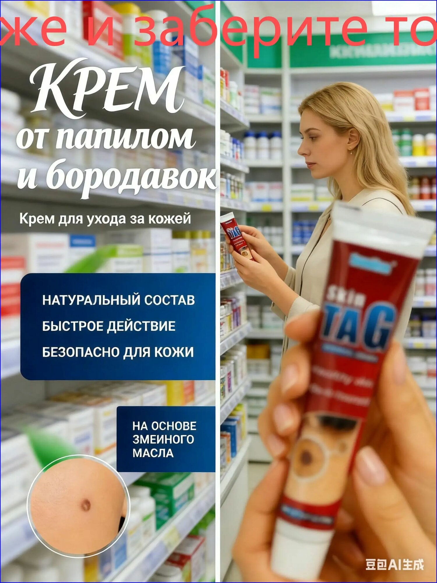 Средство от бородавок, средство от бородавок и папиллом,20ML