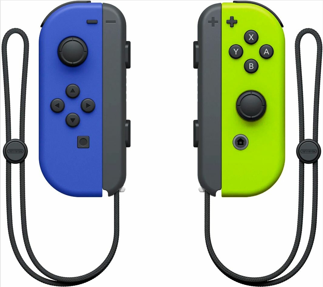 Геймпад для Switch Nintendo Joy-Con L/R (синий-салатовый) (Азия)