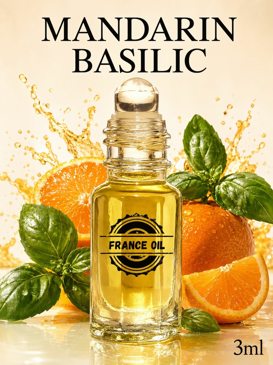 Духи масляные арабские mandarine basilic / мандарин базилик унисекс
