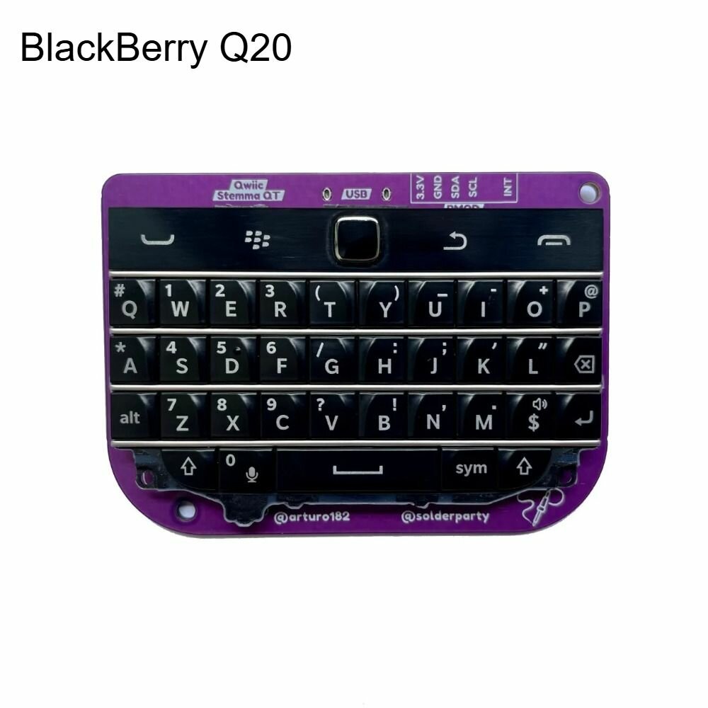 BlackBerry Q20 Клавиатура Проводная Для Solderparty С Открытым Исходным Кодом Поддержка USB/Qwiic/PMOD