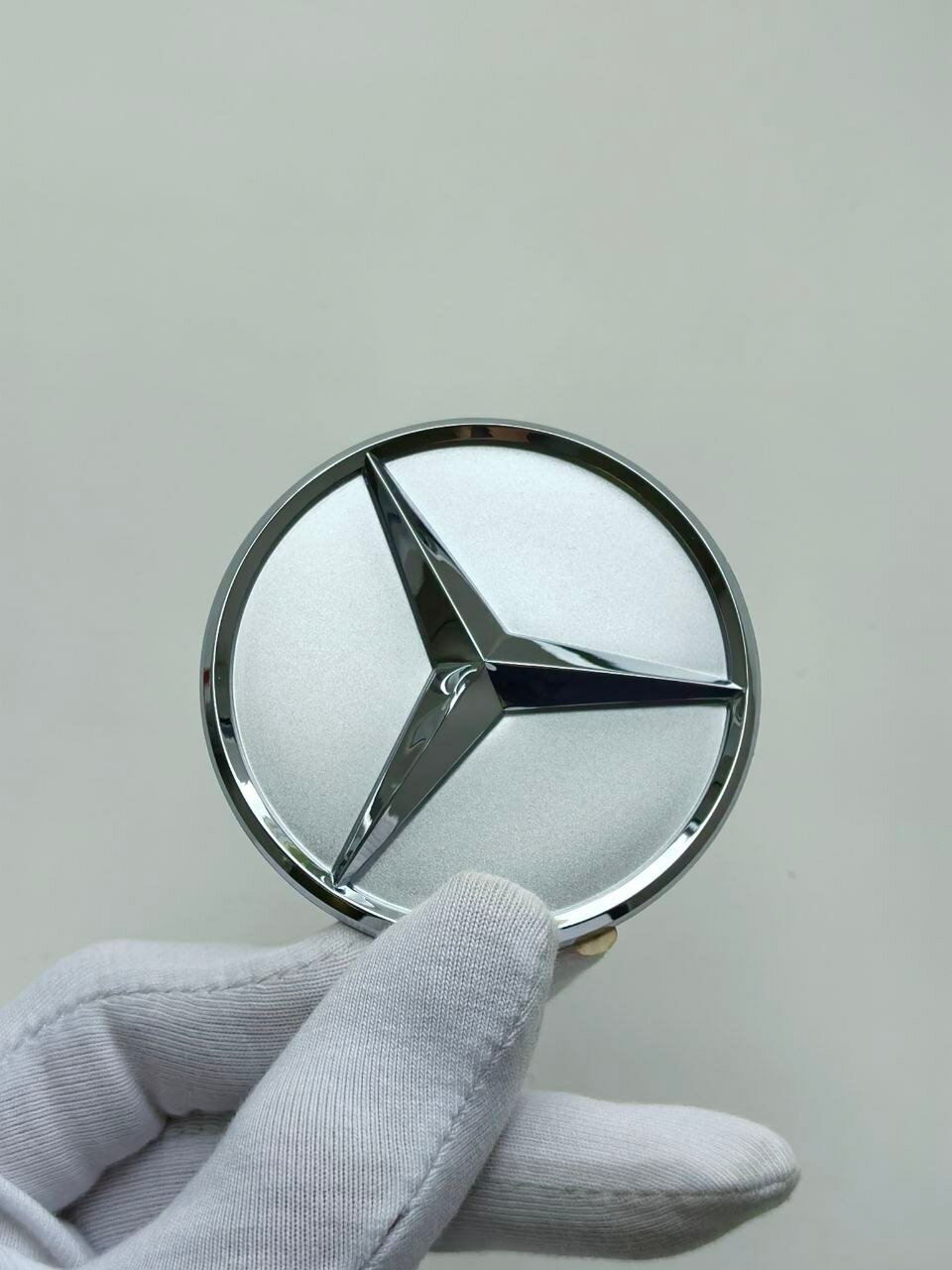 Эмблема Mercedes на руль 57 мм, шильдик, значок Мерседес на авто