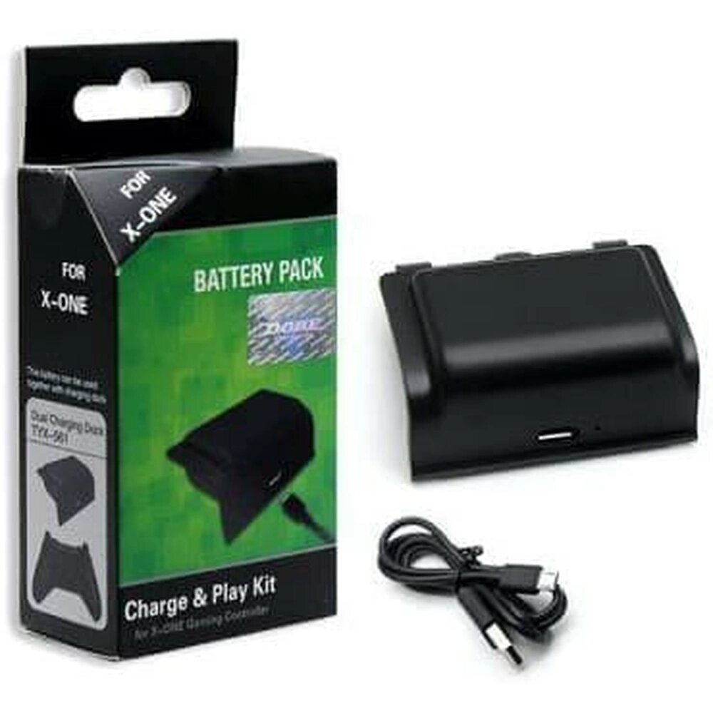 Аккумулятор 400mAh для геймпада XBOX One S/X + зарядный кабель (чёрный) Чёрный