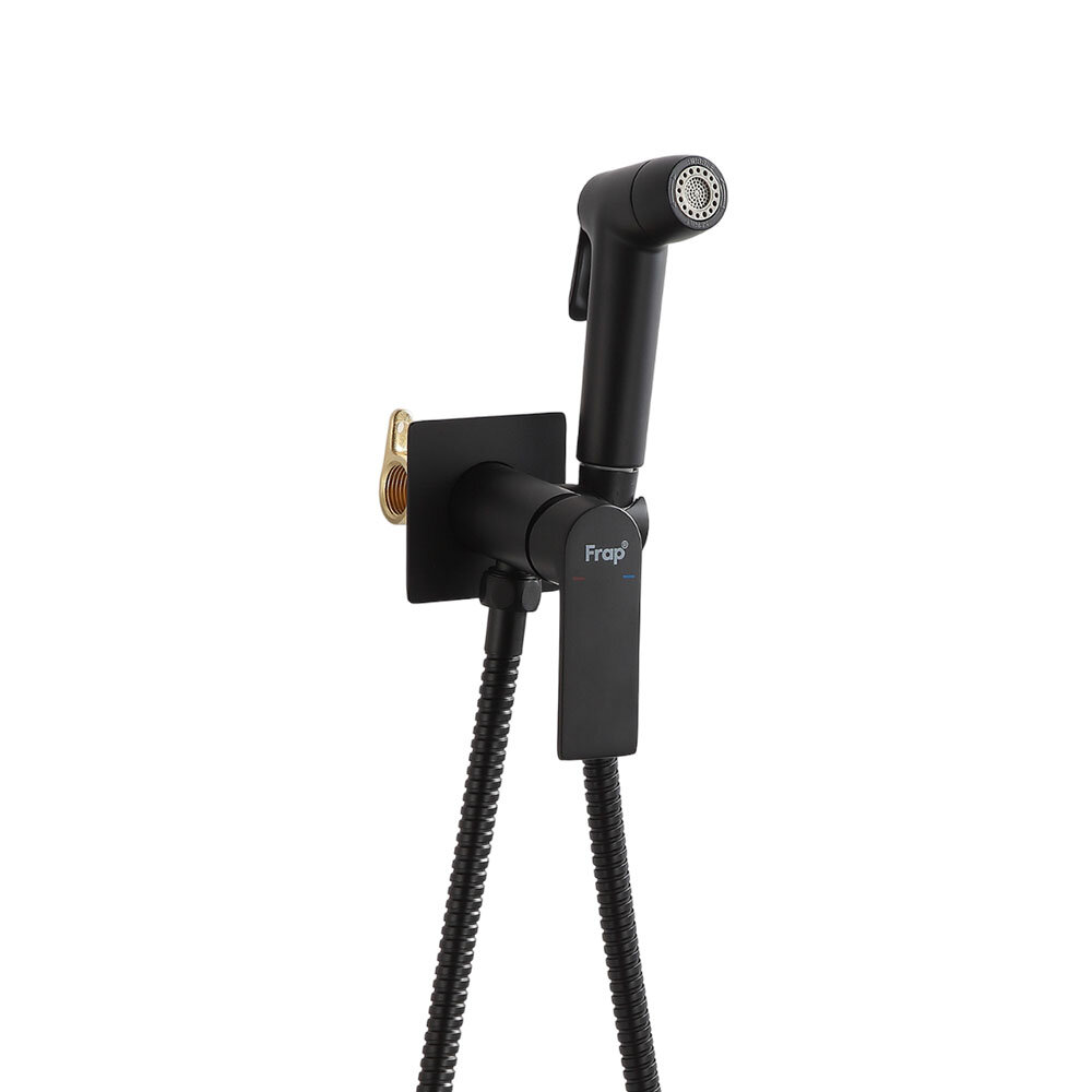 Гигиенический душ со смесителем FRAP F7571-6, черный