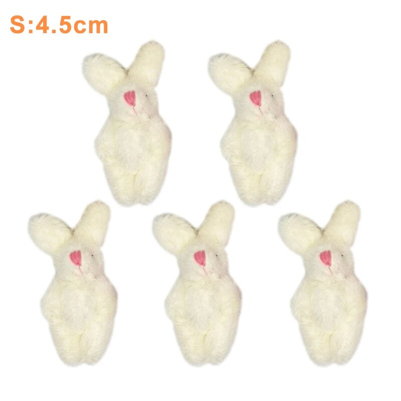 Мини-медведи плюшевые хлопковые 15/10/5 шт. Белый, Rabbit -BG-S