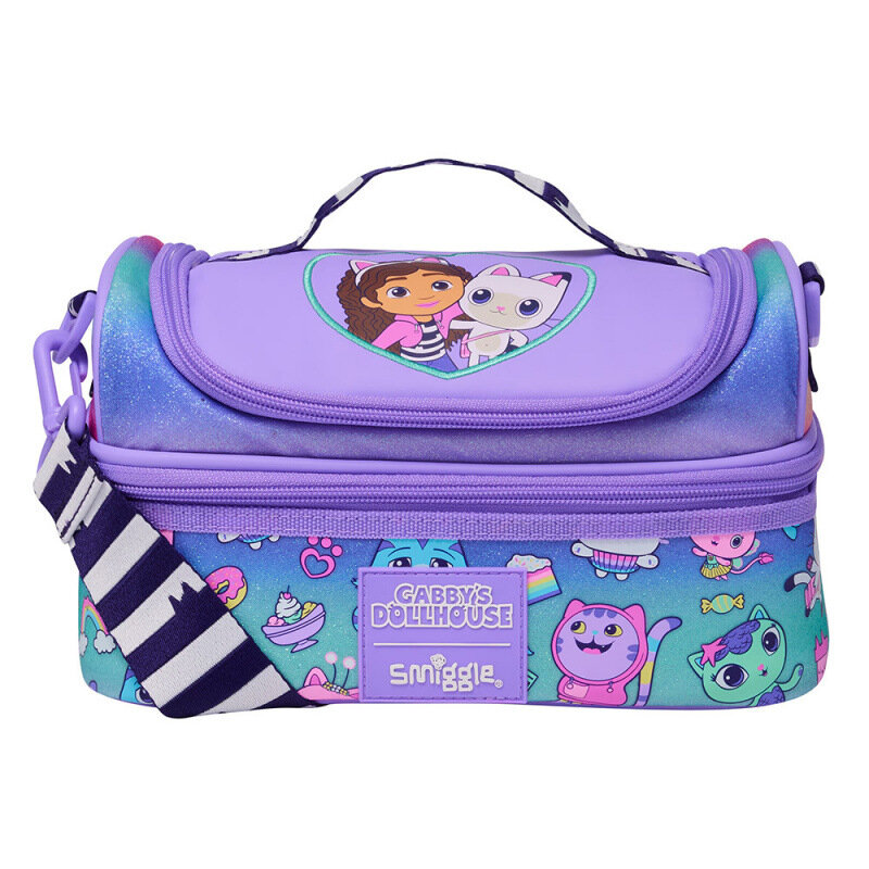 Двухслойная сумка для ланча Smiggle, фиолетовая (фантом)