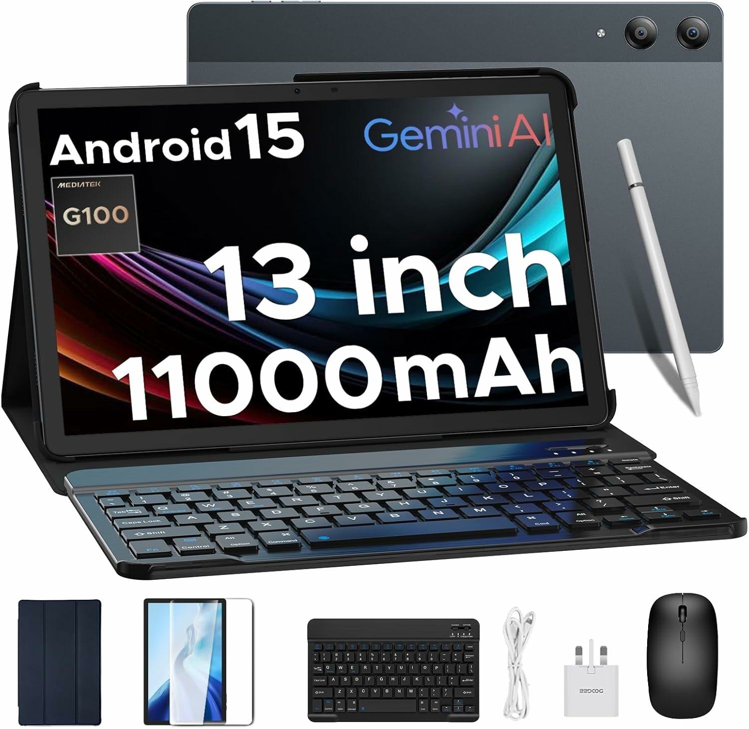 Планшет DOOGEE Tab E3 Pro, Android 15, 13 дюймов, 11000 мАч, 32 (8+24) ГБ 256 ГБ