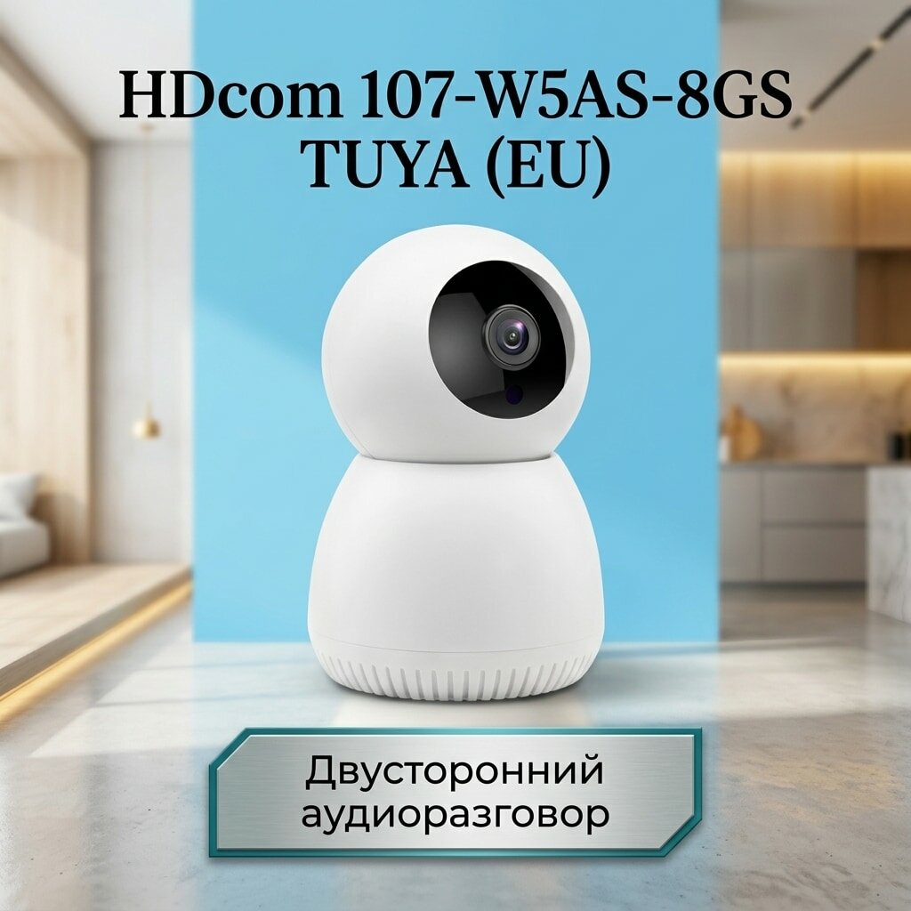 Поворотная облачная Wi-Fi IP-камера 5Mp HDcom 107-W5AS-8GS