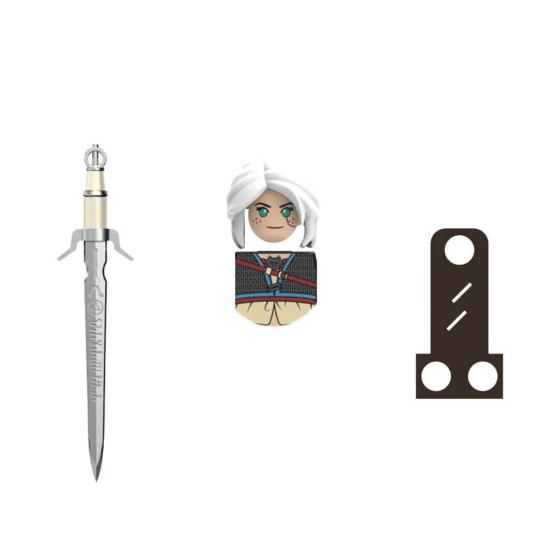 Мини-конструктор The Witcher Geralt, меч, знак