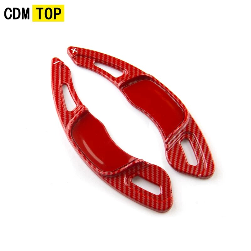 Карбоновый чехол для рычага переключения передач VW Golf 6/7/8, CC, Scirocco, Jetta, Tiguan, Polo - Красный карбоновый