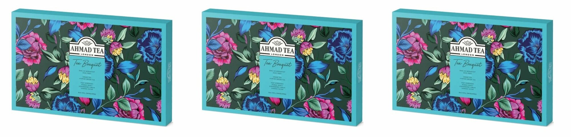 Ahmad Tea Чай в пакетиках, Чайный букет, 40 пакетиков, 8 видов, 3 уп