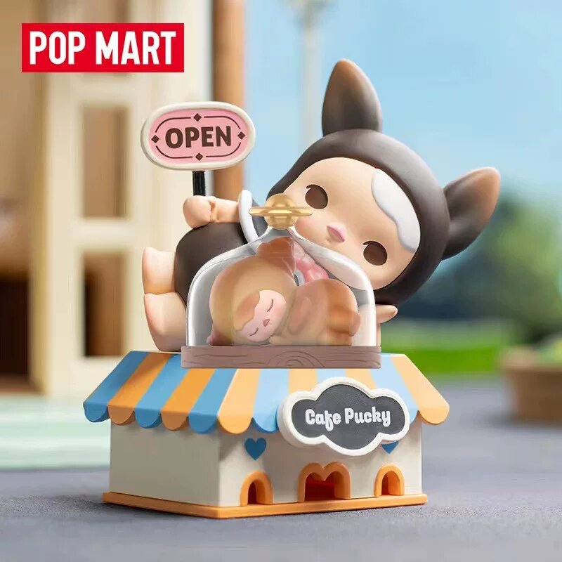 POP MART Pucky Bunny Cafe Кролик кафе фигурка коллекционная ручная скульптура, сладкий кофе