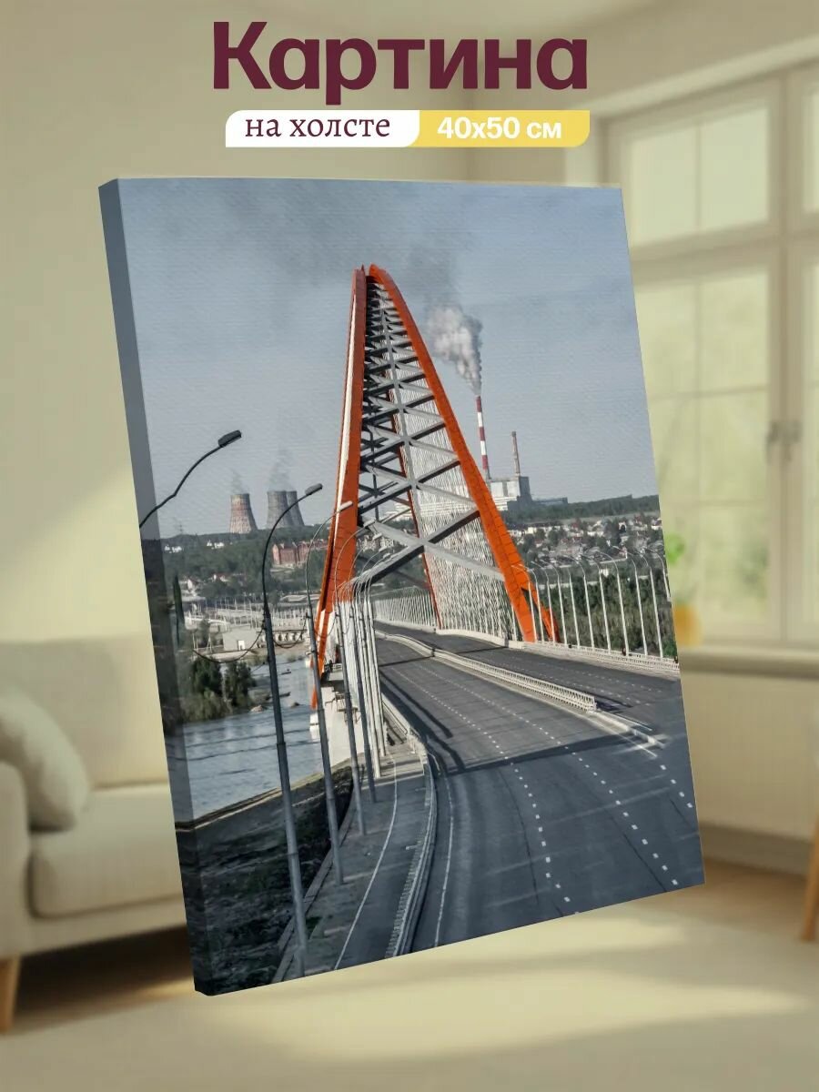 Картина на холсте Новосибирск интерьерная архитектура город