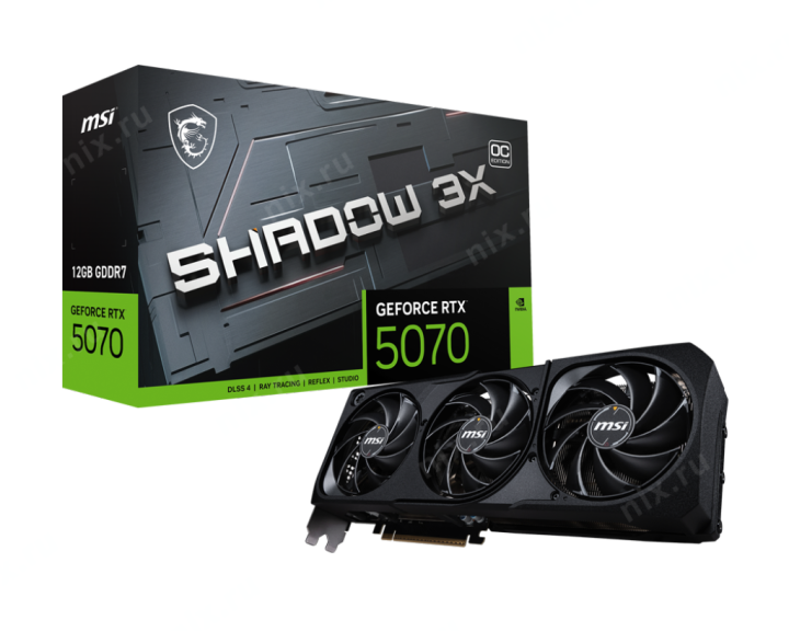 MSI GeForce RTX 5070 12G SHADOW 3X OC (GeForce® RTX 5070) 12 Гб, GDDR7, PCI Express