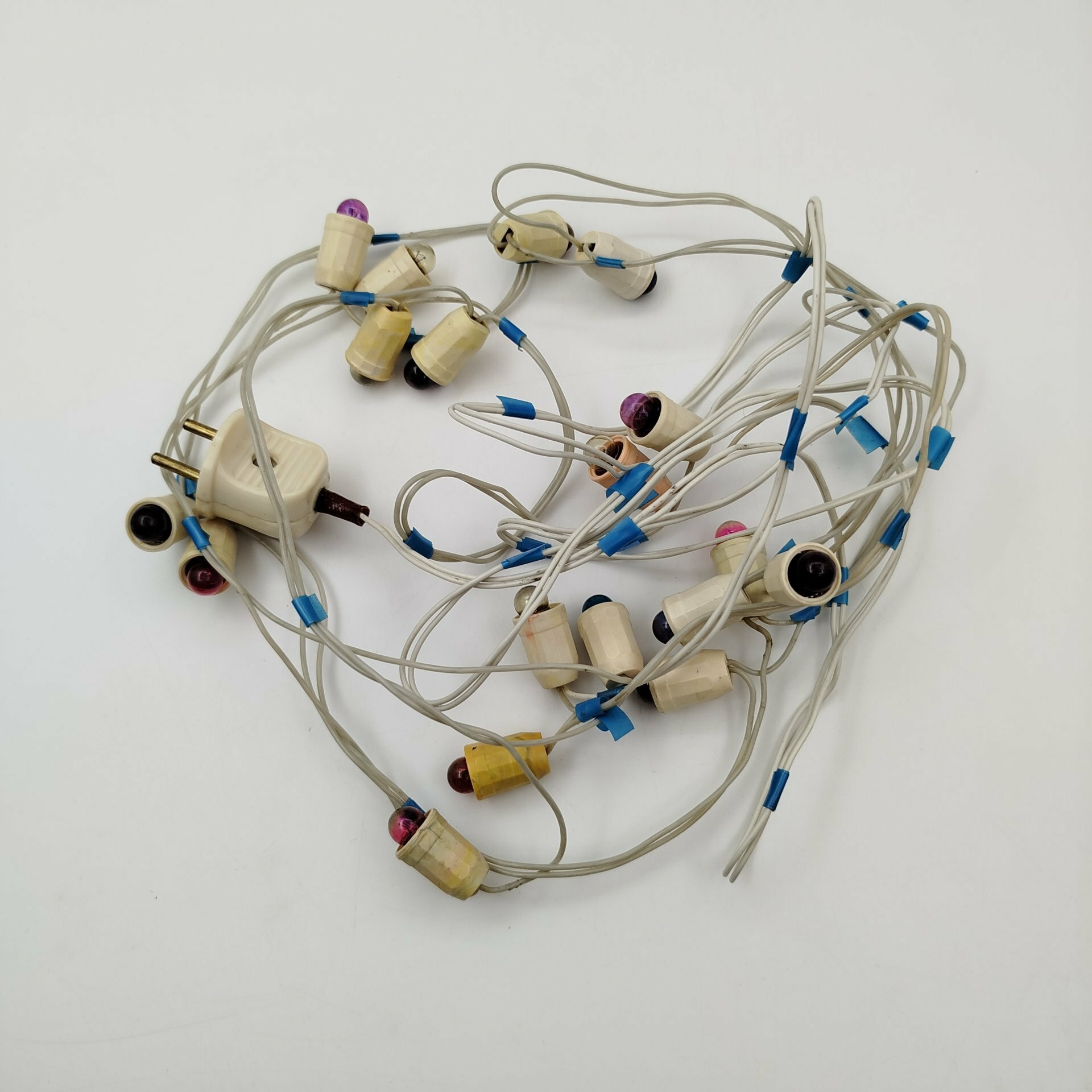 Гирлянда елочная, пластик, стекло, СССР, 1970-1990 гг.