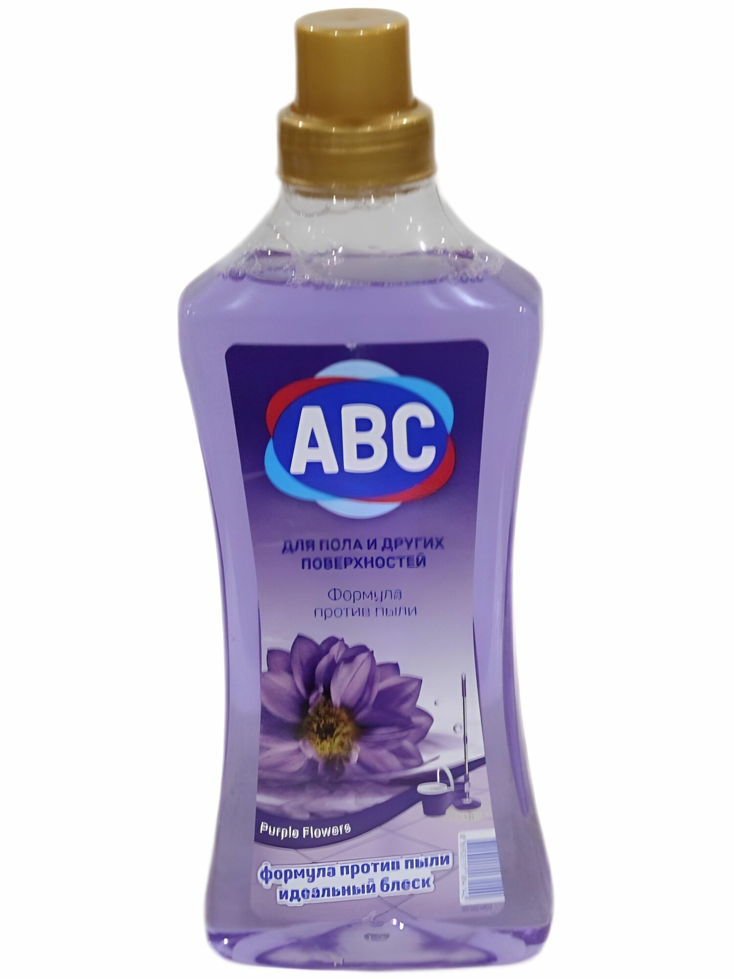 ABC Универсальное средство для мытья пола Формула против пыли Purpie Flowers, 900 мл. ABC моющее средство для пола Сиреневые цветы / АВС Турция