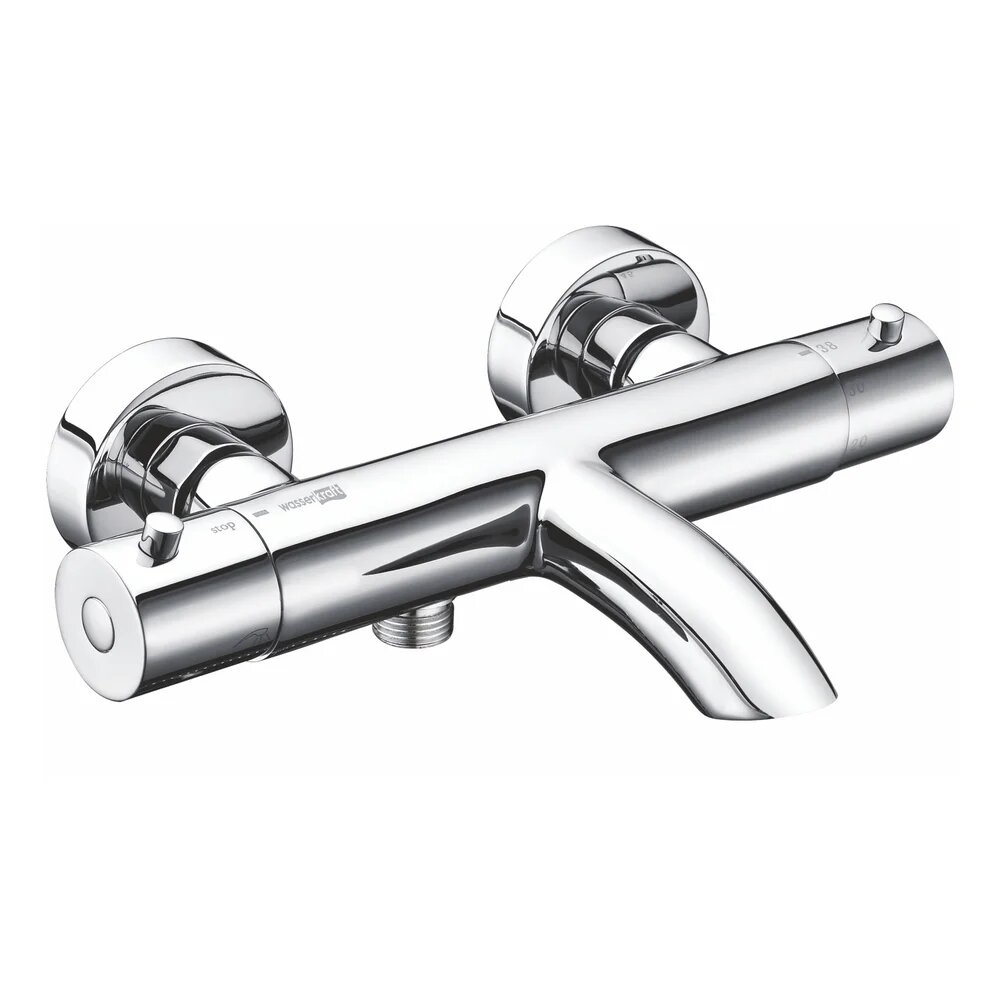 Смеситель для ванны с душем Wasserkraft Berkel 4811 настенный, хром, глянцевый, латунный, без лейки