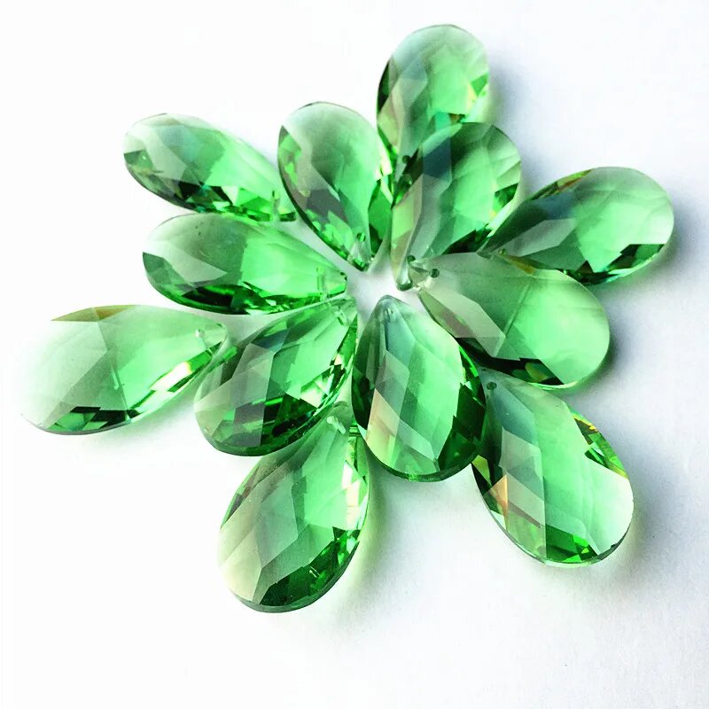 Подвески-гроздья TZ, хрустальные, разноцветные, 12 шт. Зеленый, Light green