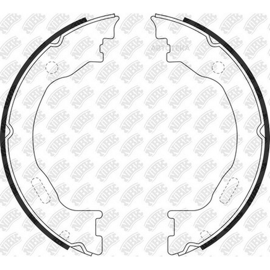 Тормозные колодки барабанные MB ML 99- NIBK FN0719