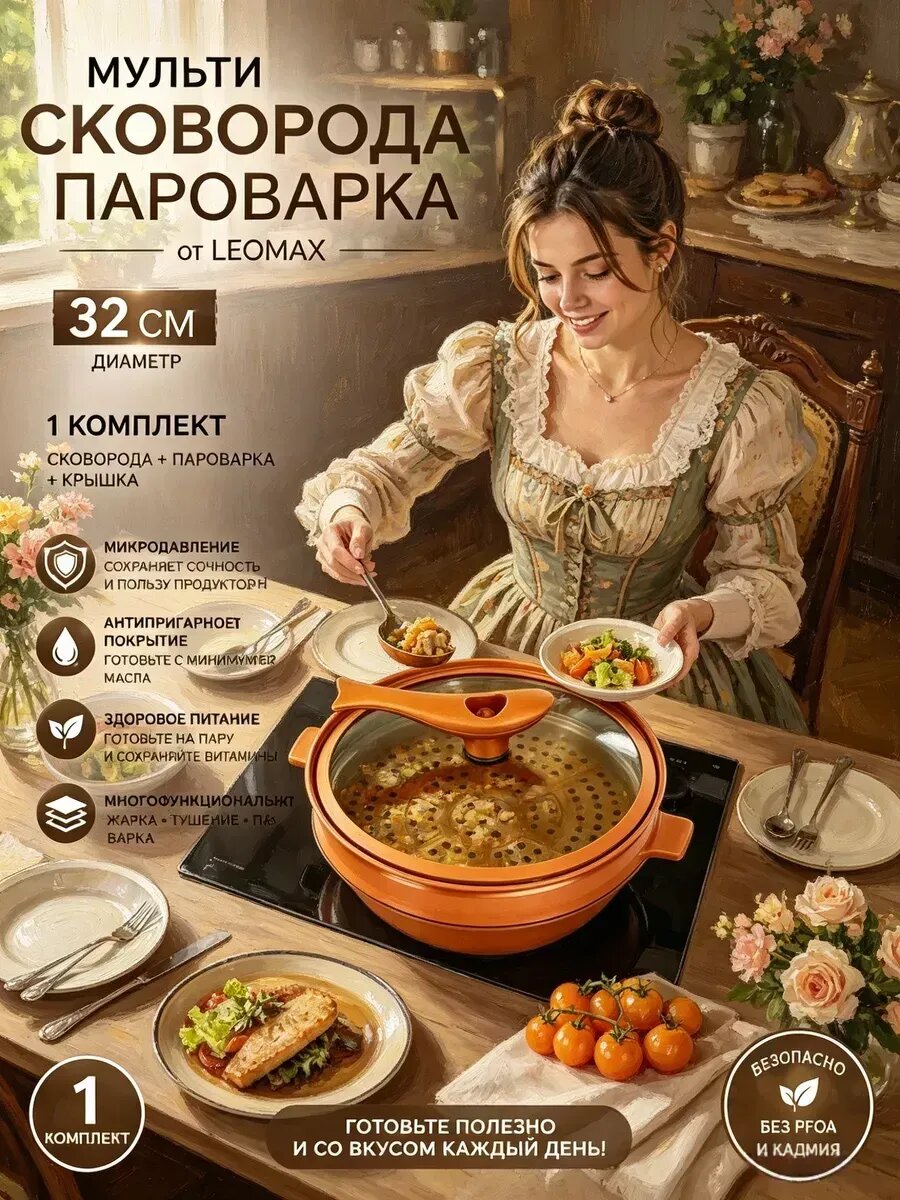 Электрокастрюля многофункциональная прямоугольная 5л