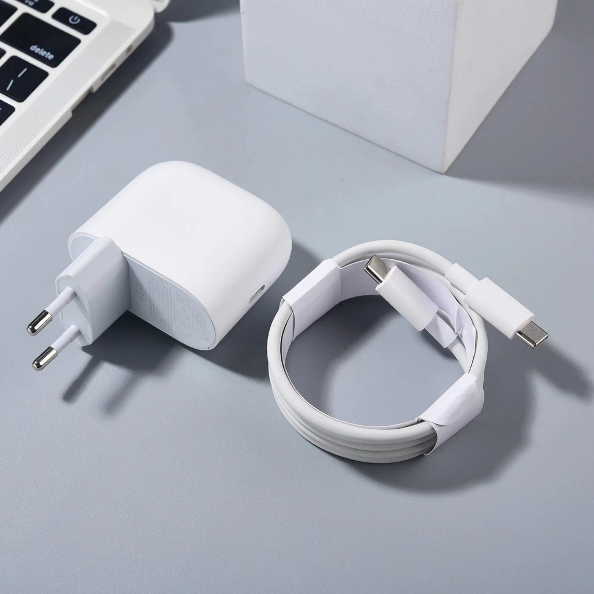 Быстрое Зарядное Устройство USB-C PD 45 Вт Для Серии Google Pixel — Настенный Адаптер EU With Cable