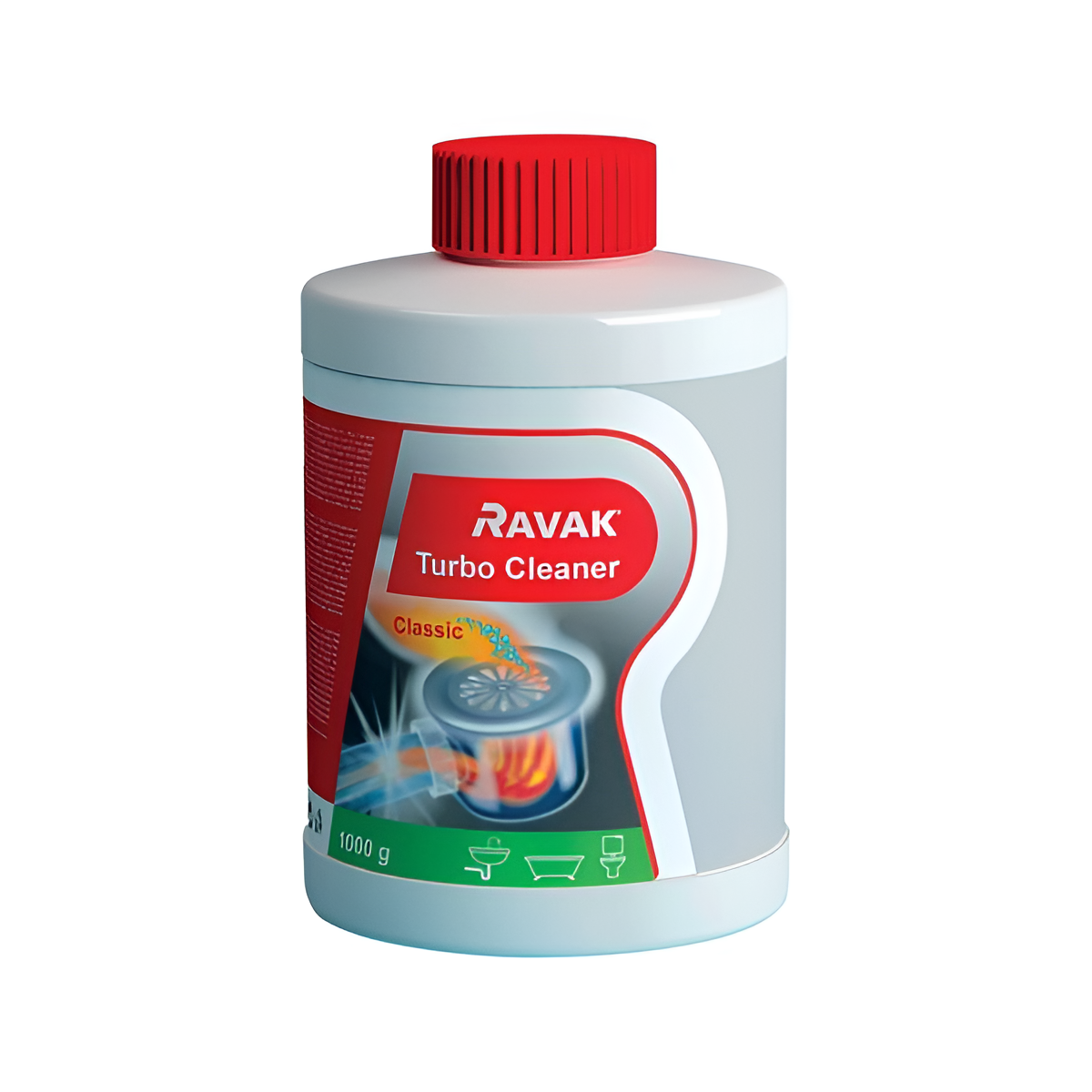 Средство от засоров RAVAK TurboCleaner X01105 для канализационных труб и сифонов, 1000 г