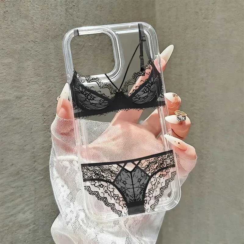 Сексуальный чехол для телефона с кружевным дизайном для iPhone 17, 16e, 16, 15, 14, iPhone 16 Plus