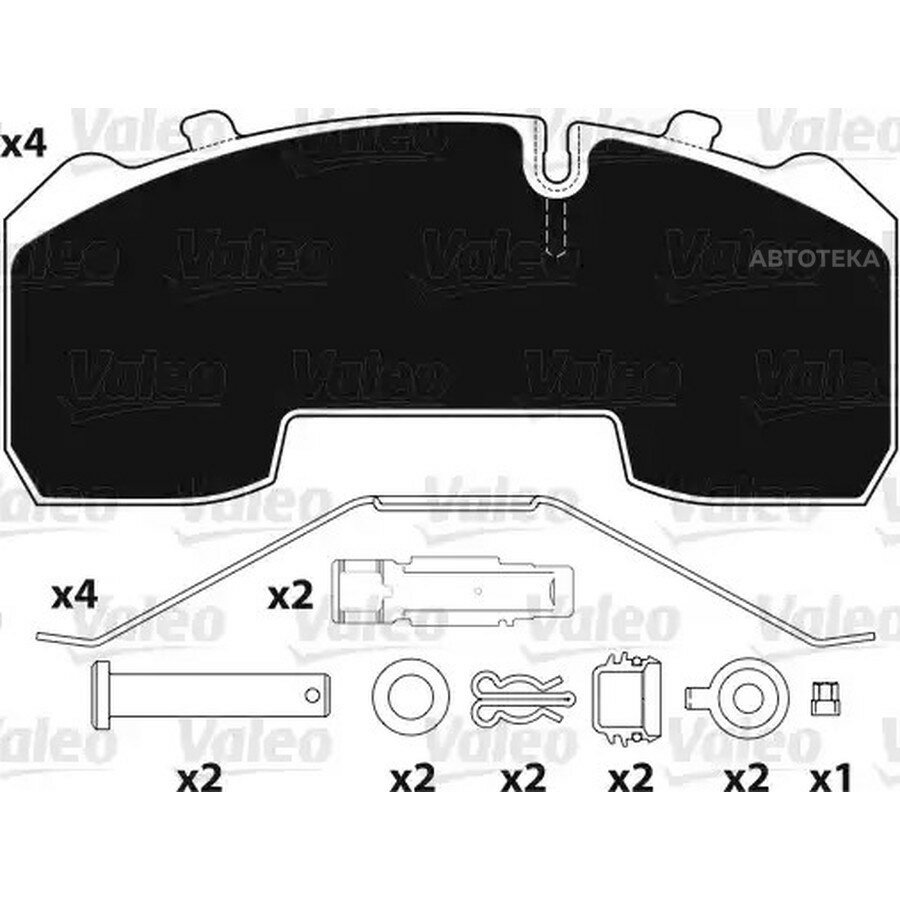 Колодки тормозные дисковые VALEO 882207